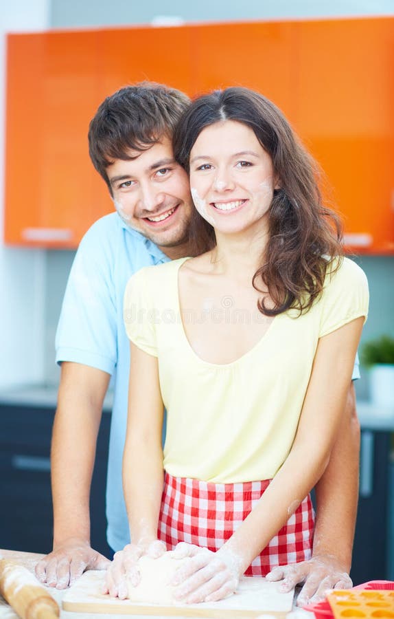 Making bread stock image. Image of bakery, looking, family - 66064763