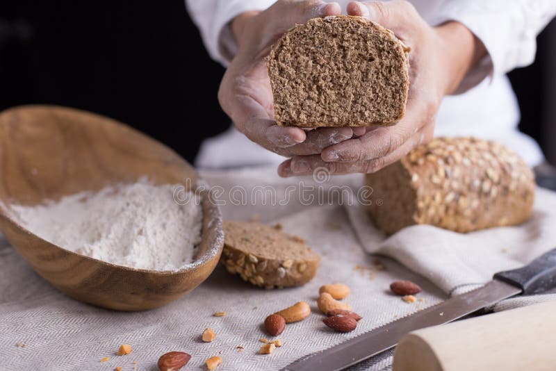 Making bread stock photo. Image of fresh, loaf, kneading - 84415064