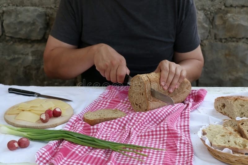 Making Breakfast stock photo. Image of home, male, breakfast - 133925994