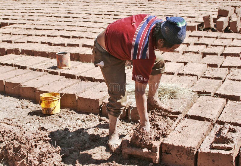 Making Bricks by Hand stock photo. Image of worker, build - 1050650