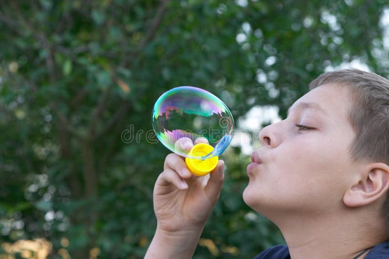Making bubbles stock image. Image of close, teenager, profile - 3090675