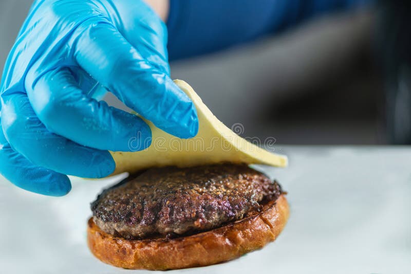 Making Butter Burger Process Stock Image - Image of making, dish: 279594529