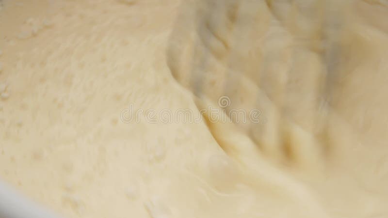 Making butter for pancake. stock footage. Video of homogeneous - 298276146