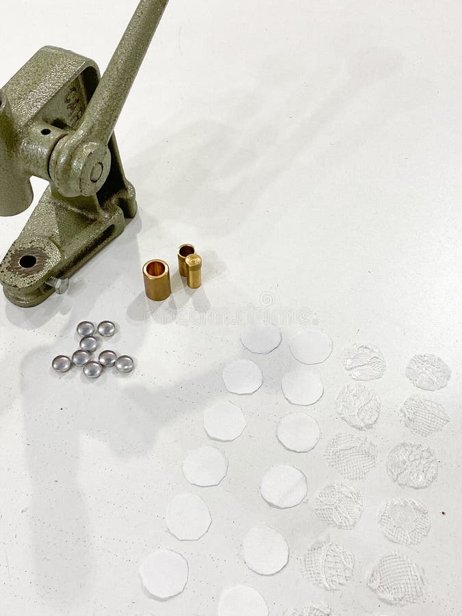 Making buttons stock image. Image of buttons, machine - 262757107