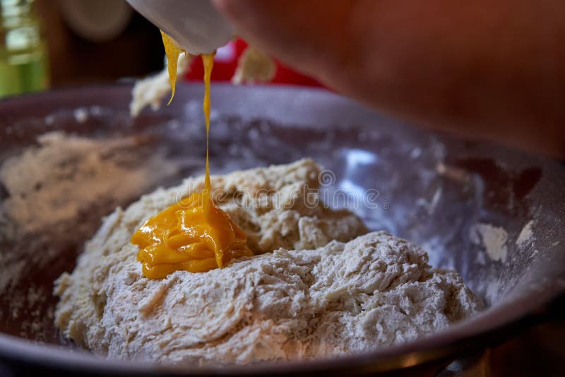 Making cake dough stock image. Image of homemade, bowl - 204167769