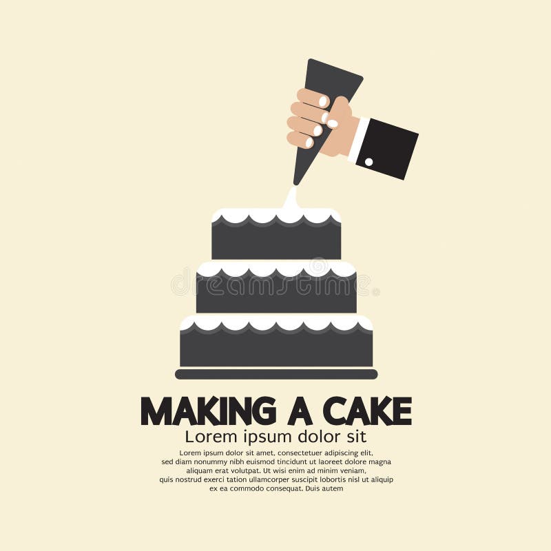 Making a Cake stock vector. Illustration of cook, bakery - 54821855