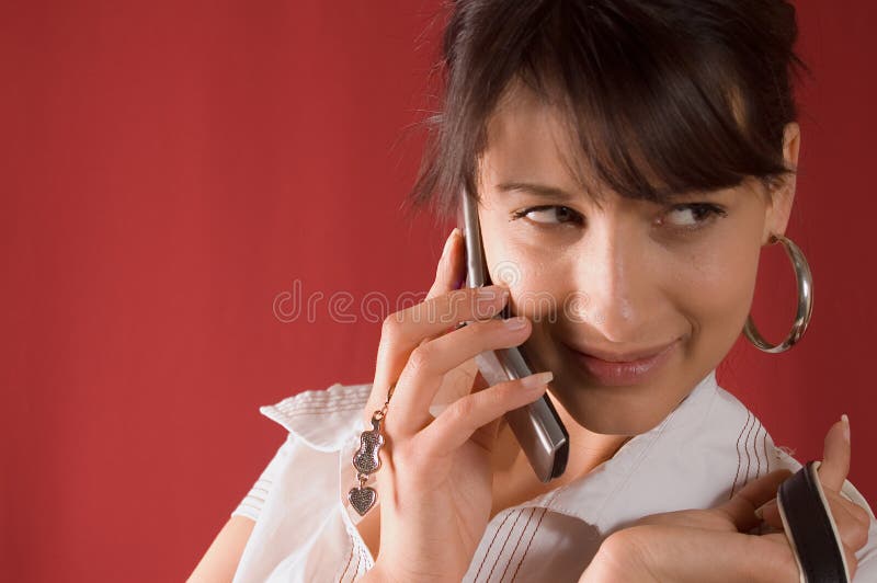 Making a call stock photo. Image of beauty, mobil, beautiful - 2544040