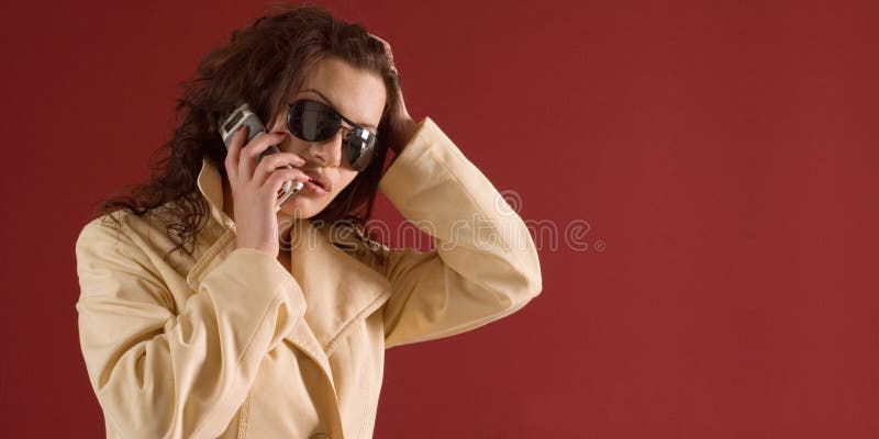 Making a call stock image. Image of assistant, sunglasses - 4398397