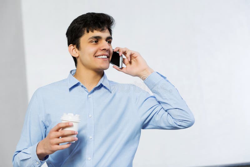 Making calls stock image. Image of building, corporate - 57696645