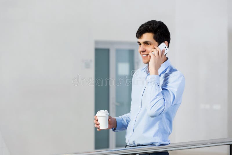 Making calls stock photo. Image of business, cell, happy - 57858982