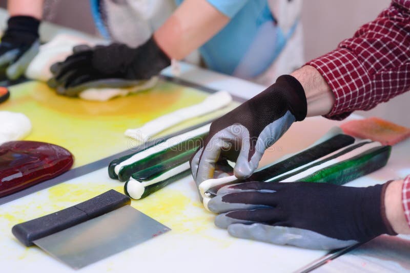 Making candies by hand stock image. Image of brown, table - 85019201