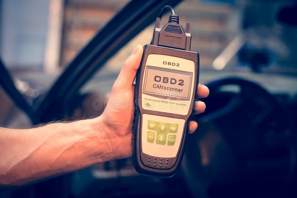 Making Car Diagnostics Using Obd Device. Editorial Stock Photo - Image of technology, service ...