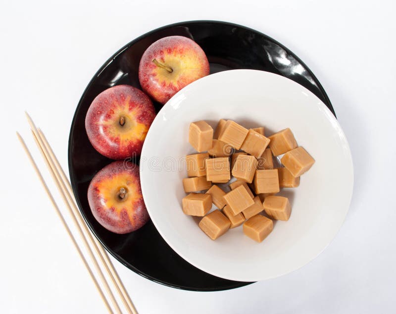 Caramel Apples stock image. Image of three, autumn, close - 27153711