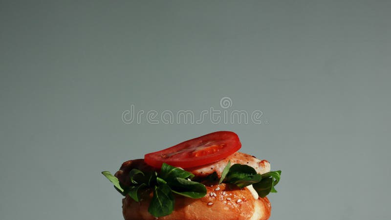 Making Chicken Burger. Stop Motion Animation, 4k Stock Footage - Video ...