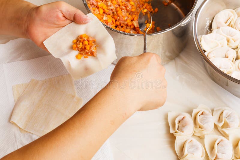 Making of Chinese dumpling stock photo. Image of sculpt - 33737314