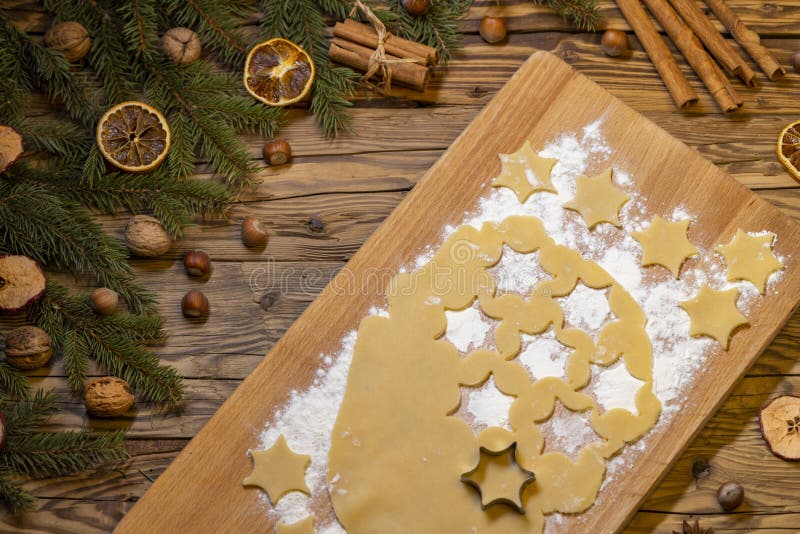 Making of the Christmas Cookies Stock Photo - Image of cookies, linzer ...