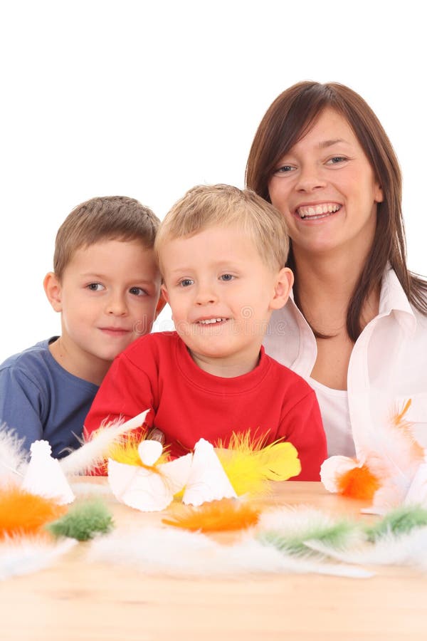 Making Christmas Decoratons Stock Photo - Image of smiling, decoration ...