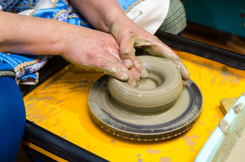 Making clay pots stock image. Image of culture, craft - 104719585