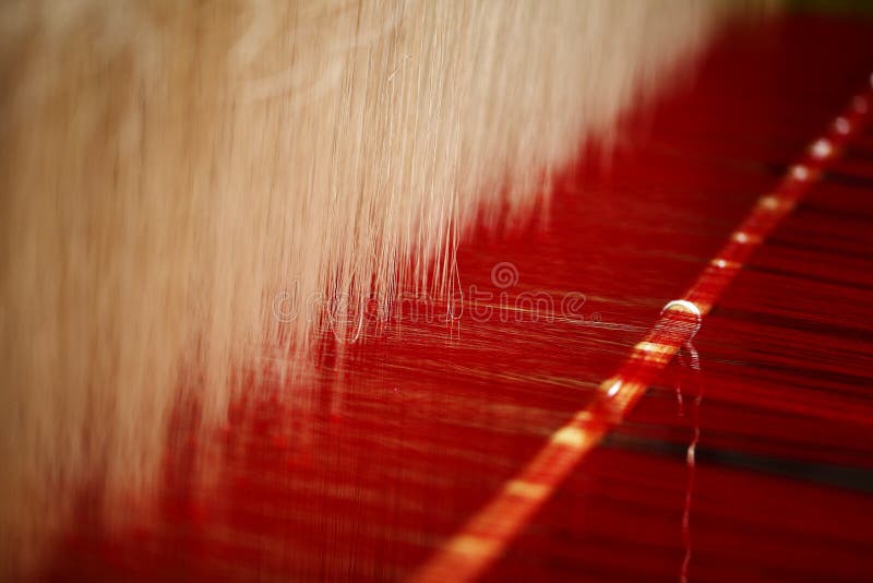 Making of Cloth Using Weaver Stock Image - Image of green, cloth: 159237991