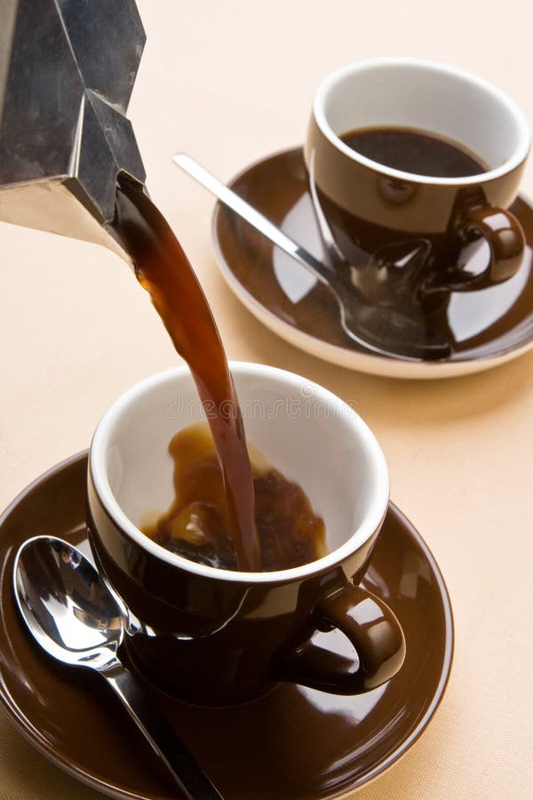 Fresh Espresso coffee stock image. Image of cook, strong - 4813255