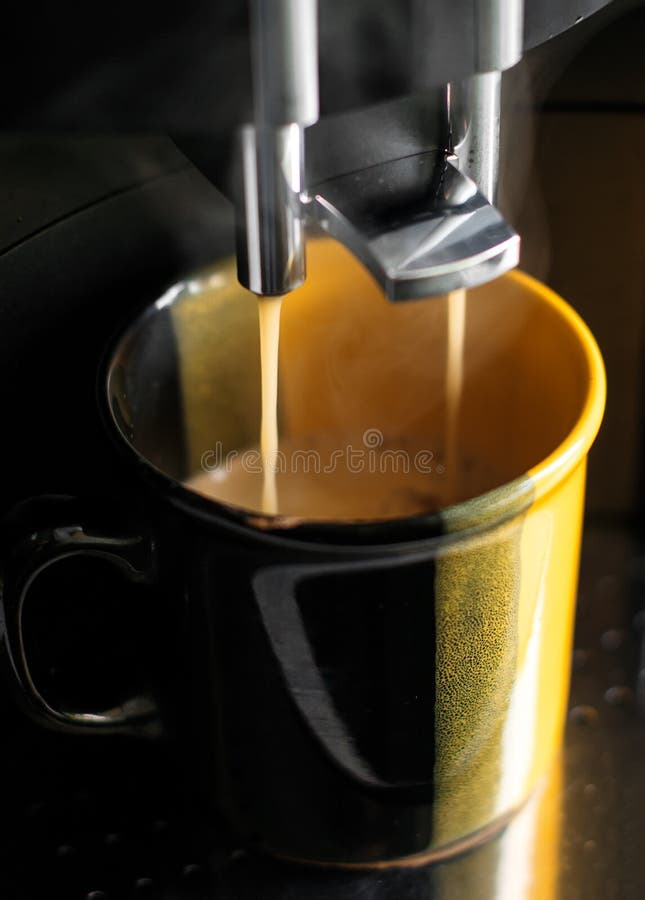 Making coffee. stock image. Image of drink, aroma, maker - 53914179