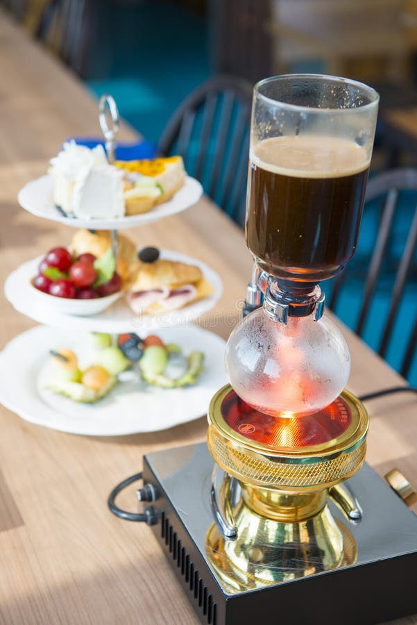 Making Coffee with Syphon Coffee Machine Stock Photo - Image of fresh ...