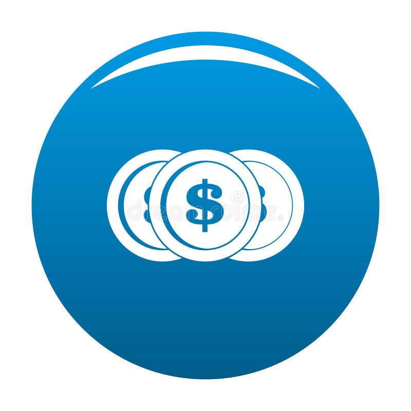 Making coin icon blue stock illustration. Illustration of dollar ...