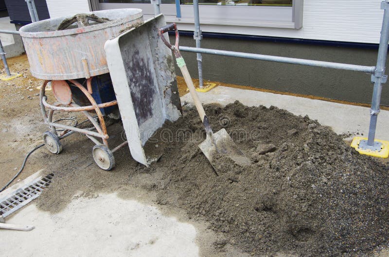 Gray Gravel Mound Mountain Concrete Making Stock Image - Image of ...