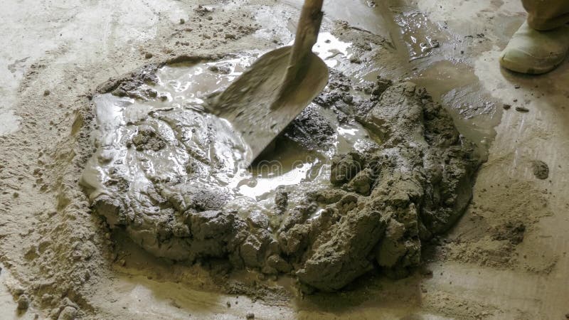 Making Concrete Manually at Construction Objects Stock Footage - Video ...