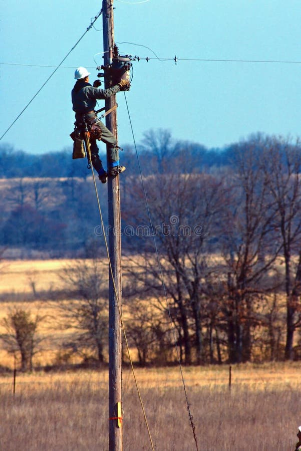 Power Line Repair stock image. Image of wires, electrician - 20185169