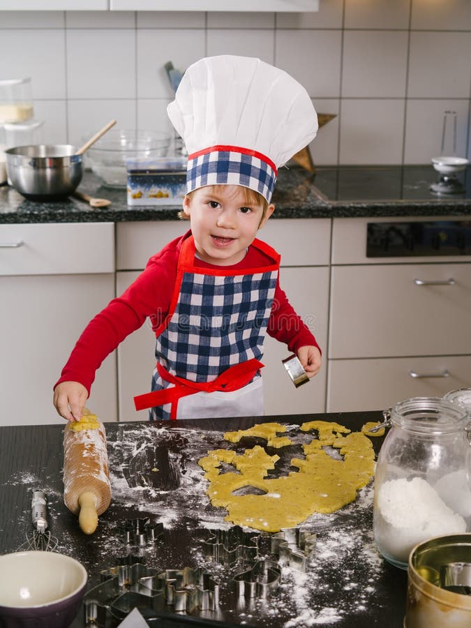 Making cookies stock image. Image of young, toque, making - 35862249