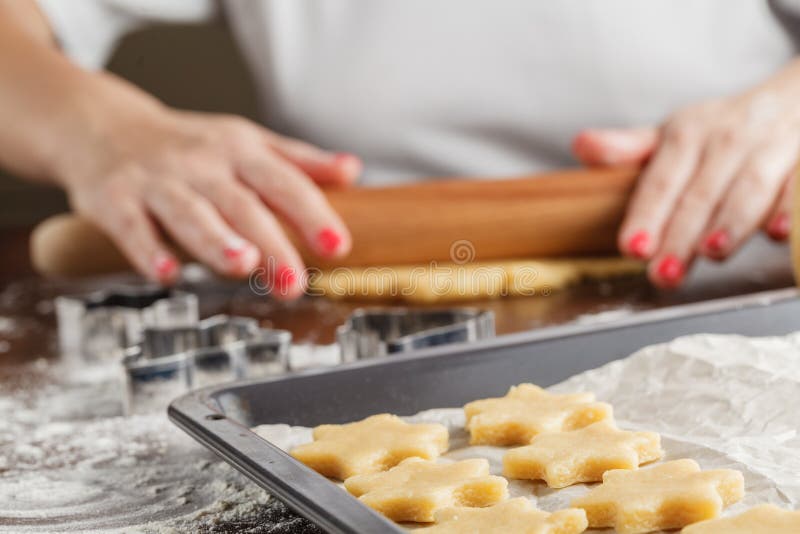 Making cookies stock photo. Image of food, rolling, celebration - 78573314
