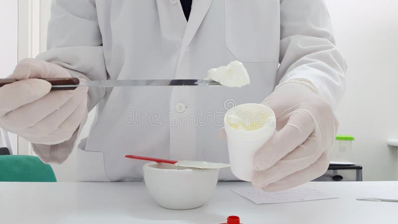 Making a Cream in the Pharmacy Laboratory Stock Photo - Image of ...