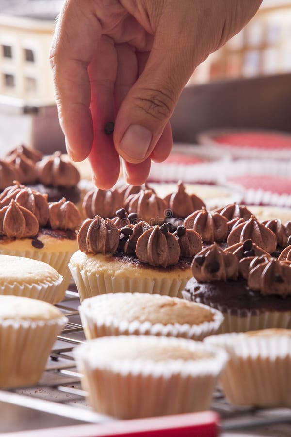Making cupcakes stock photo. Image of cupcakes, mixture - 39015712