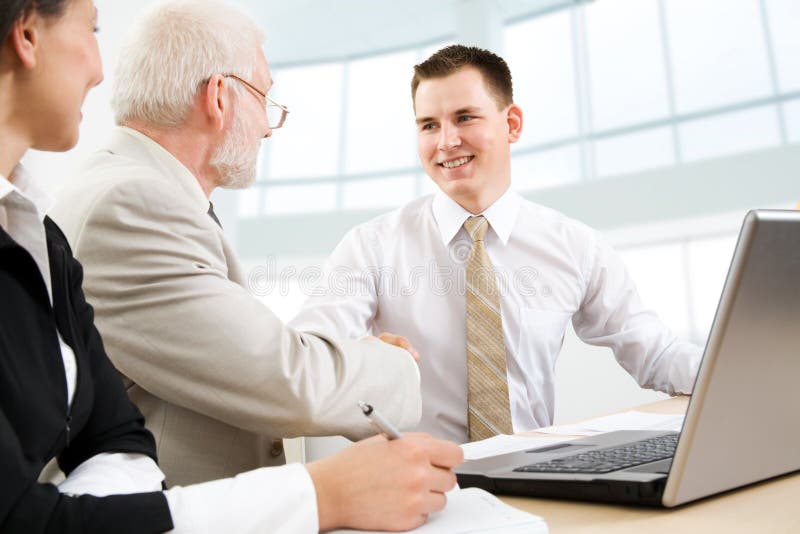 Business Deal at the Office Stock Photo - Image of friendship ...