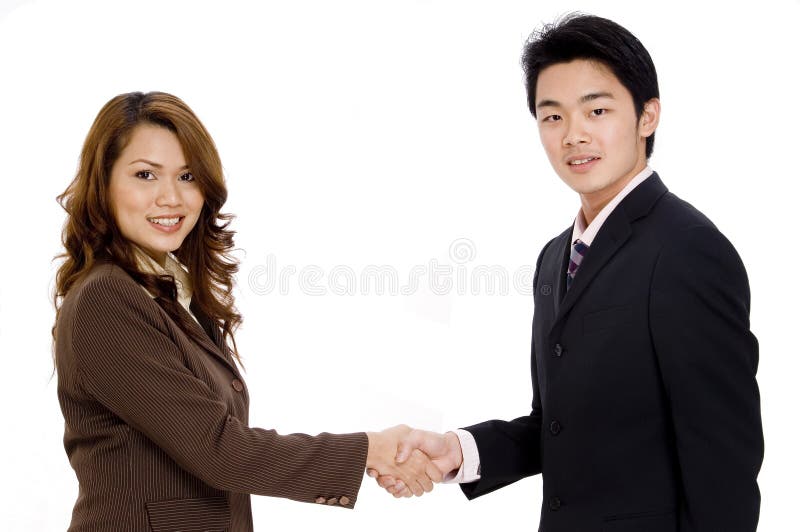 Making a Deal stock image. Image of couple, contract, confidence - 1056463