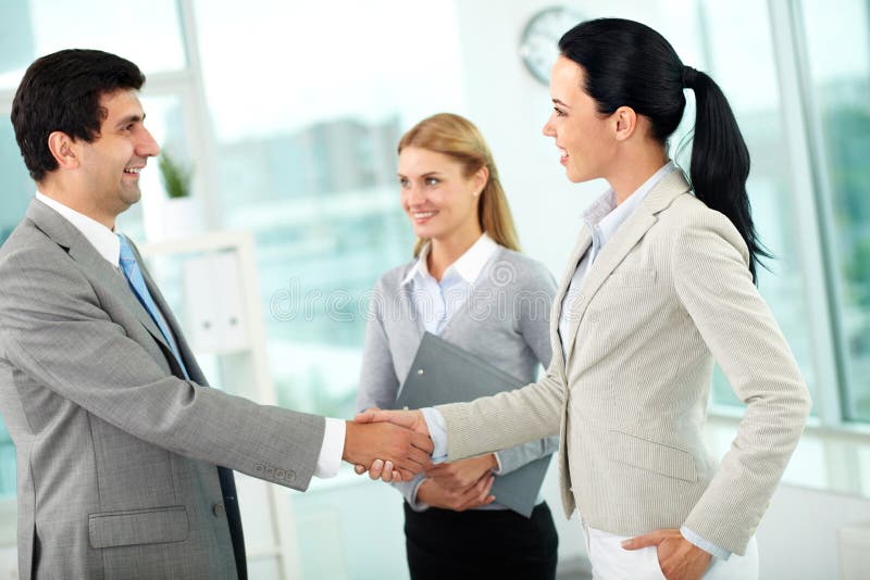 Making a deal stock image. Image of businesspeople, cooperation - 6911667