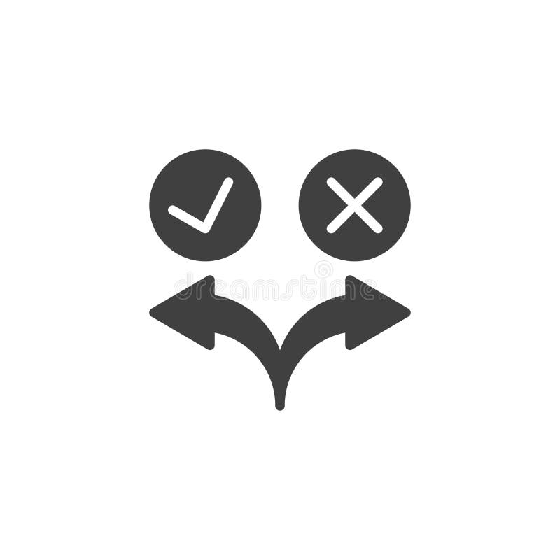 Making Decision Vector Icon Stock Illustration - Illustration of solid ...