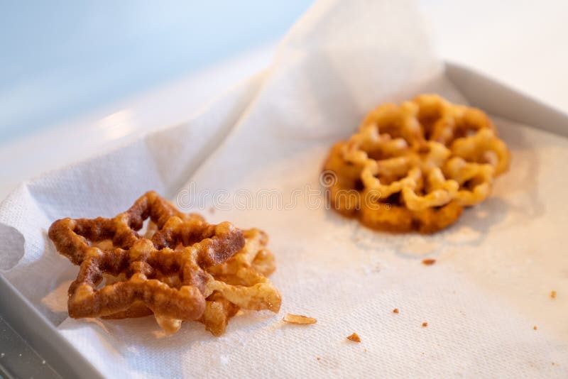 Making Deep Fried Rosette Cookies Stock Image - Image of food, easter ...