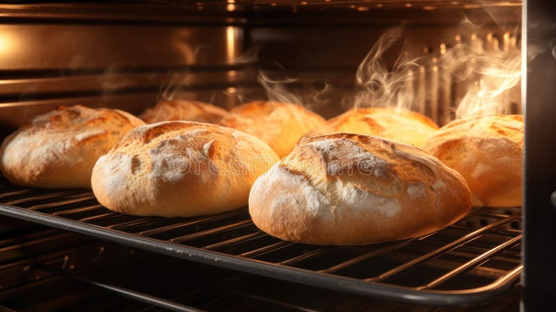 Making Delicious Home-made Bread. Process of Baking Stock Illustration ...