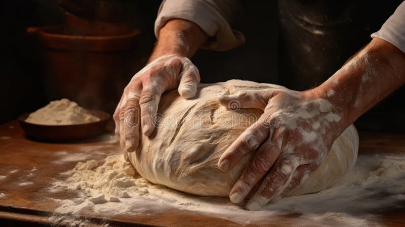Making Delicious Home-made Bread. Process of Baking Stock Illustration ...