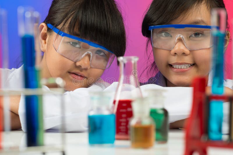 Making a discovery stock photo. Image of girls, children - 33427054