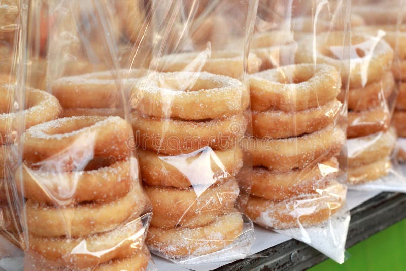 Making Donuts Placed in a Row. Stock Image - Image of food, baked: 38461879