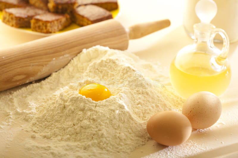 Making dough stock photo. Image of cake, rolling, flour - 11618856