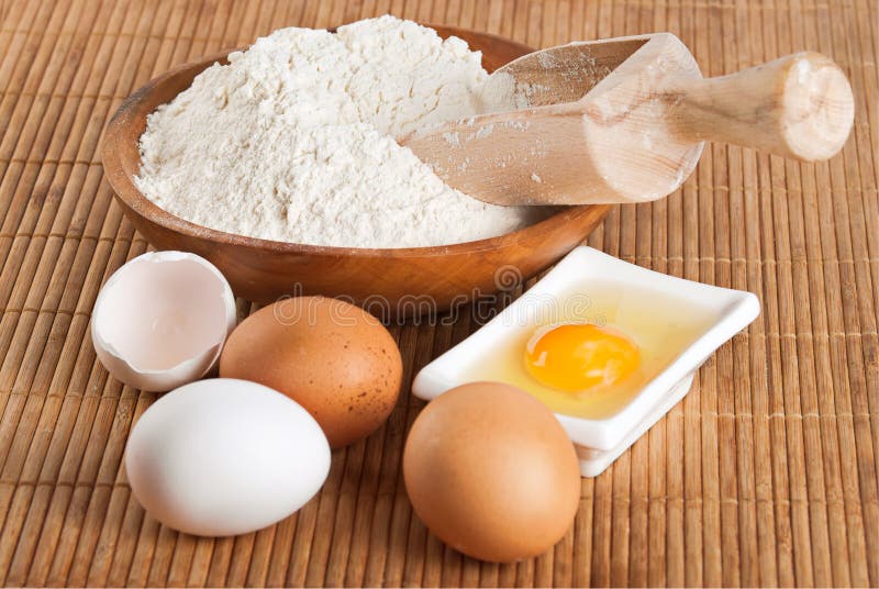 Making dough stock photo. Image of eggshell, cracked - 17384762