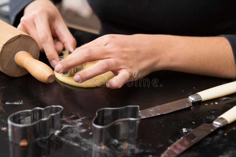 Making Dough from Scratch stock photo. Image of lady - 93094976