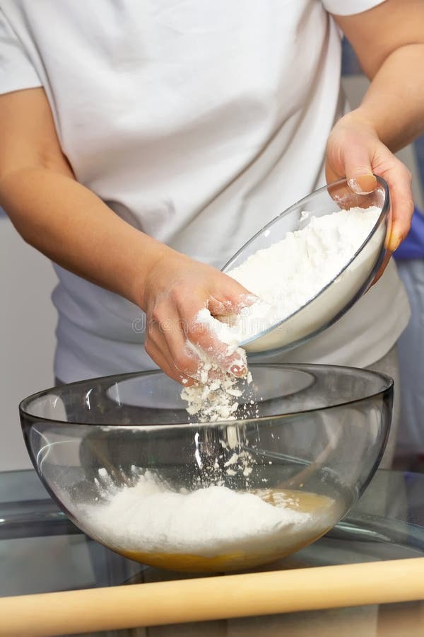 Making dough. Series. stock photo. Image of flour, knead - 42872098