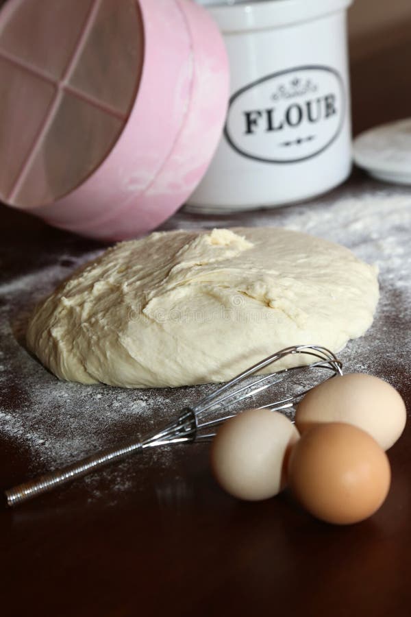 Making Dough stock image. Image of apron, human, eggs - 43905593