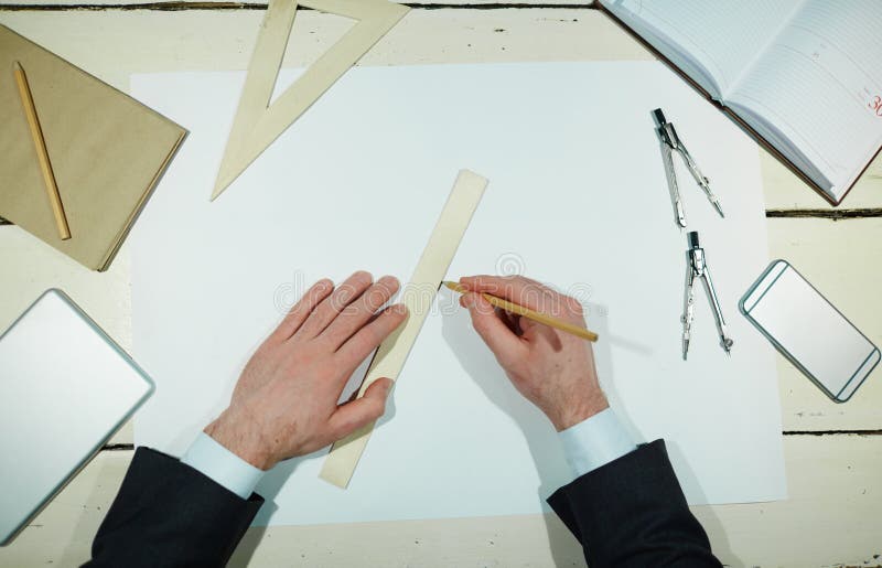 Making draft stock photo. Image of technical, contemporary - 84349014