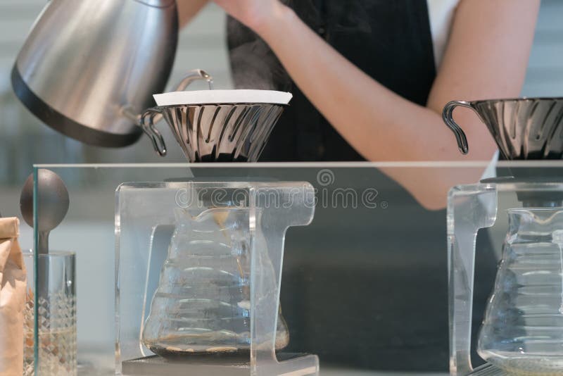 Making of drip coffee stock image. Image of activity - 70647799